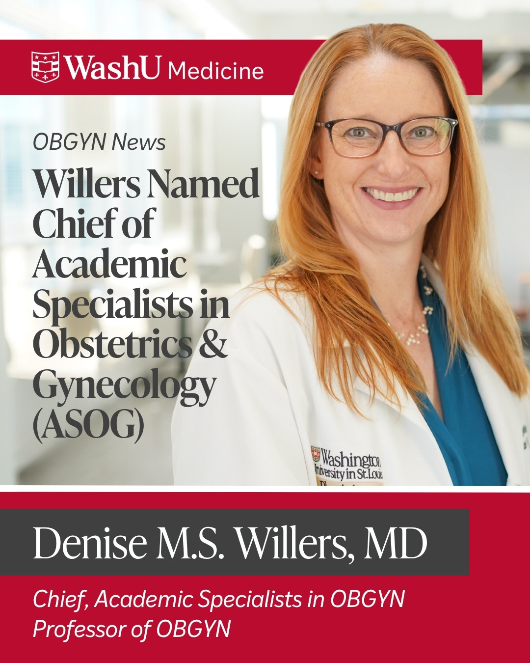 Willers Appointed Chief of Academic Specialists in Obstetrics ...