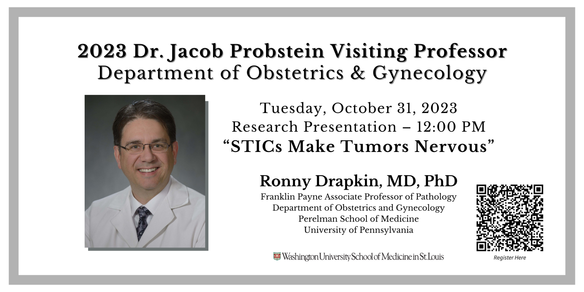 Dr. Jacob Probstein Visiting Professor Lecture Series: Ronny Drapkin ...